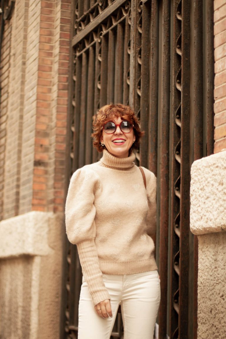 Look con tonos claros para invierno (y un jersey precioso) - Mavitrapos